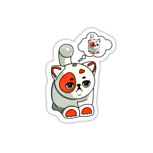 Narcissistic Cat Sticker – brickdesigned