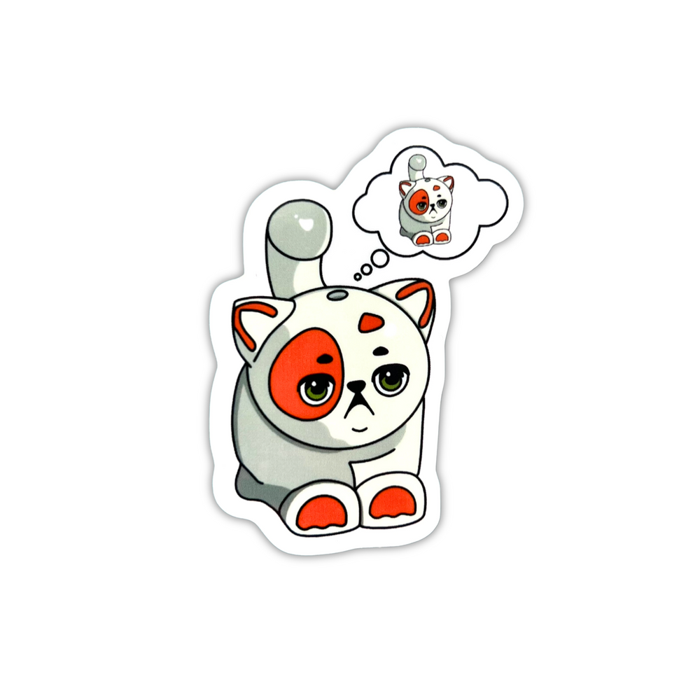 Narcissistic Cat Sticker – brickdesigned